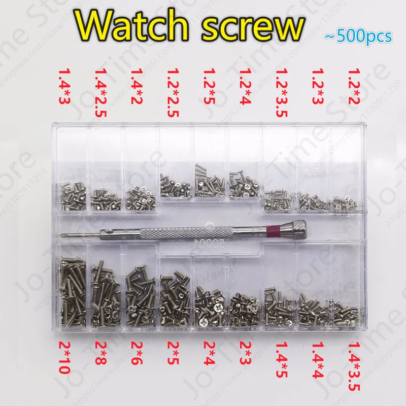500pcs-Watch-Repair-Tool-Watch-Back-Cover-Screw-Box-Watch-Maintenance ...