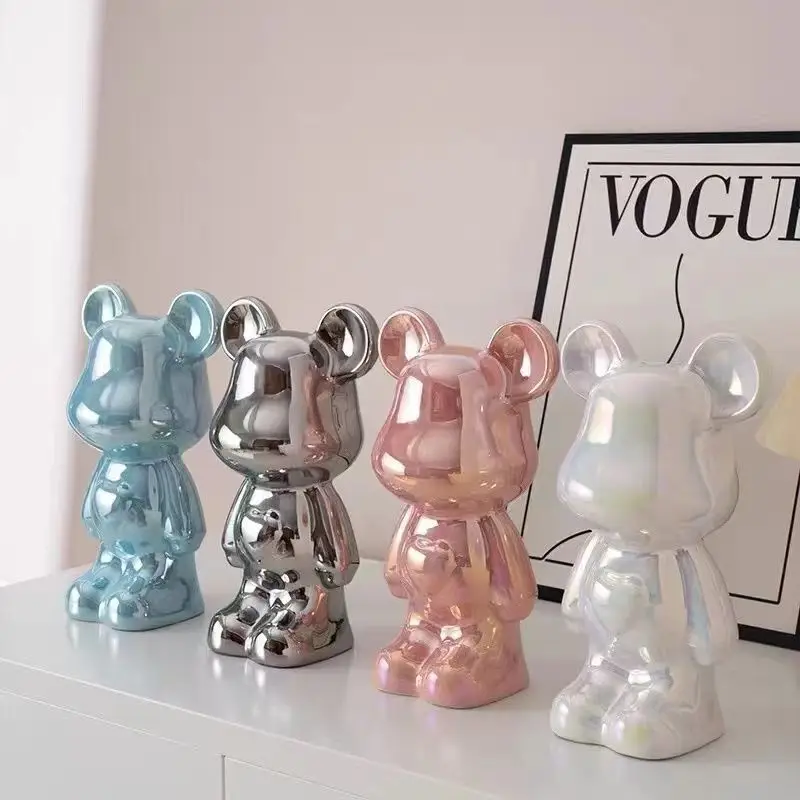 Estatua de Bearbrick de 17-29cm, figuritas de oso, escultura de ...