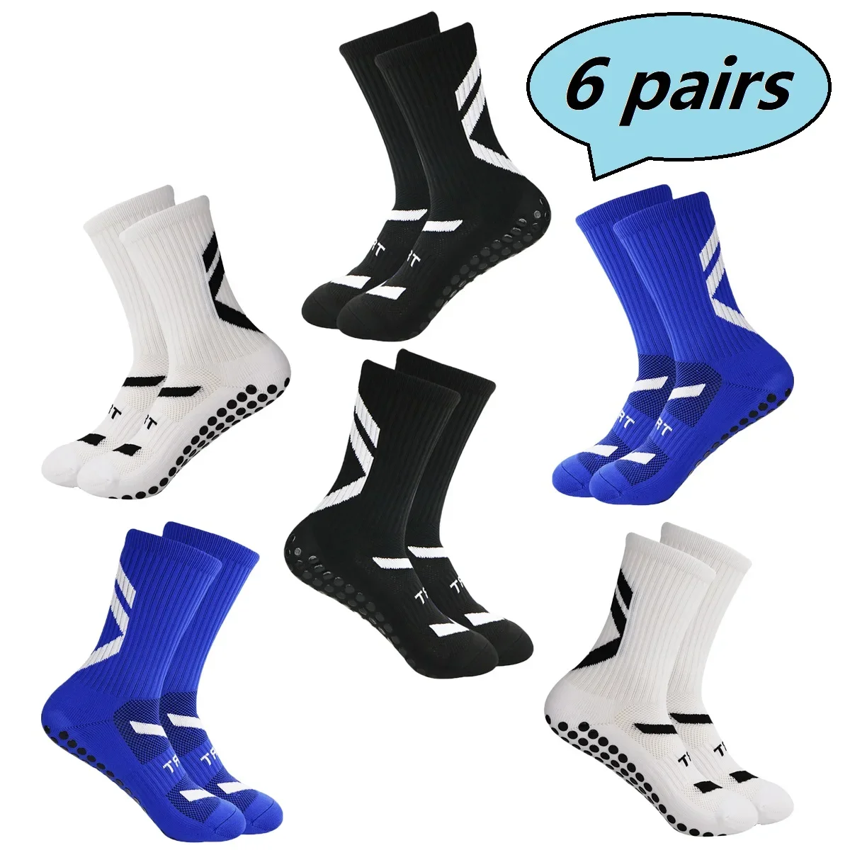 6-Pairs-New-Football-Socks-Men-s-and-Women-s-Sports-Socks-Anti-Slip ...