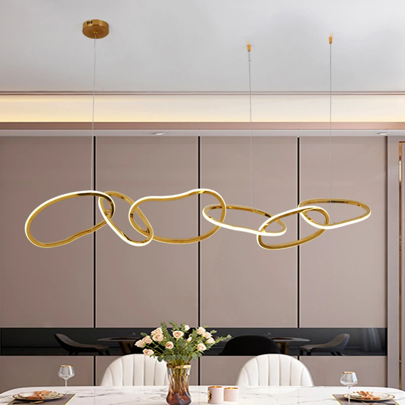 Modern gold dine dining room bedroom Pendant lights indoor lighting ...