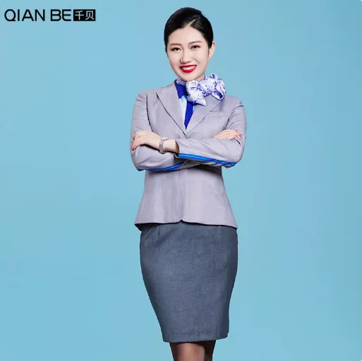 JAL Flight Attendant Uniform Grey Suit Include Blazer Skirt: A Real ...