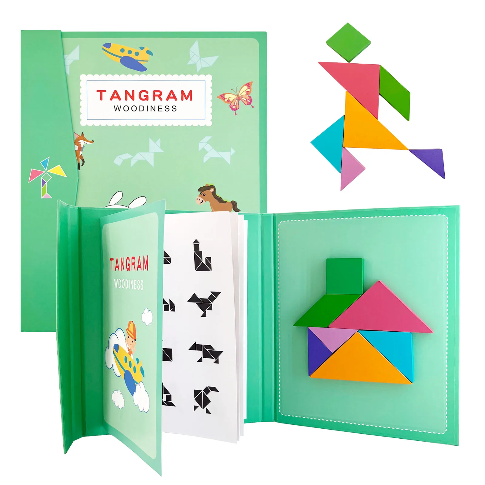 Hot-Magnetic-3D-Puzzle-Geometric-Shapes-Tangram-Jigsaw-Board-Kids ...