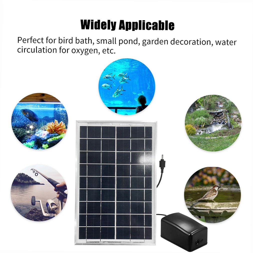 Solar Oxygen Pump Fish Tank Oxygenator Aquarium Oxygen Aerator Pond ...