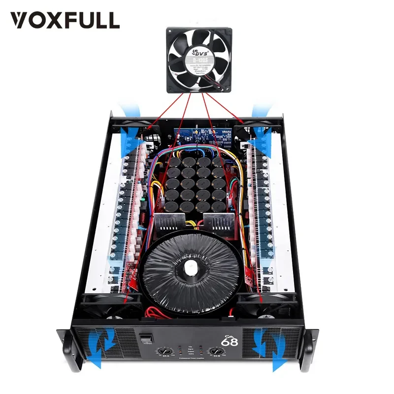 AMPLIFICADOR-DE-POTENCIA-profesional-Fp-CA68-4-canales-16000W-Clase-D ...