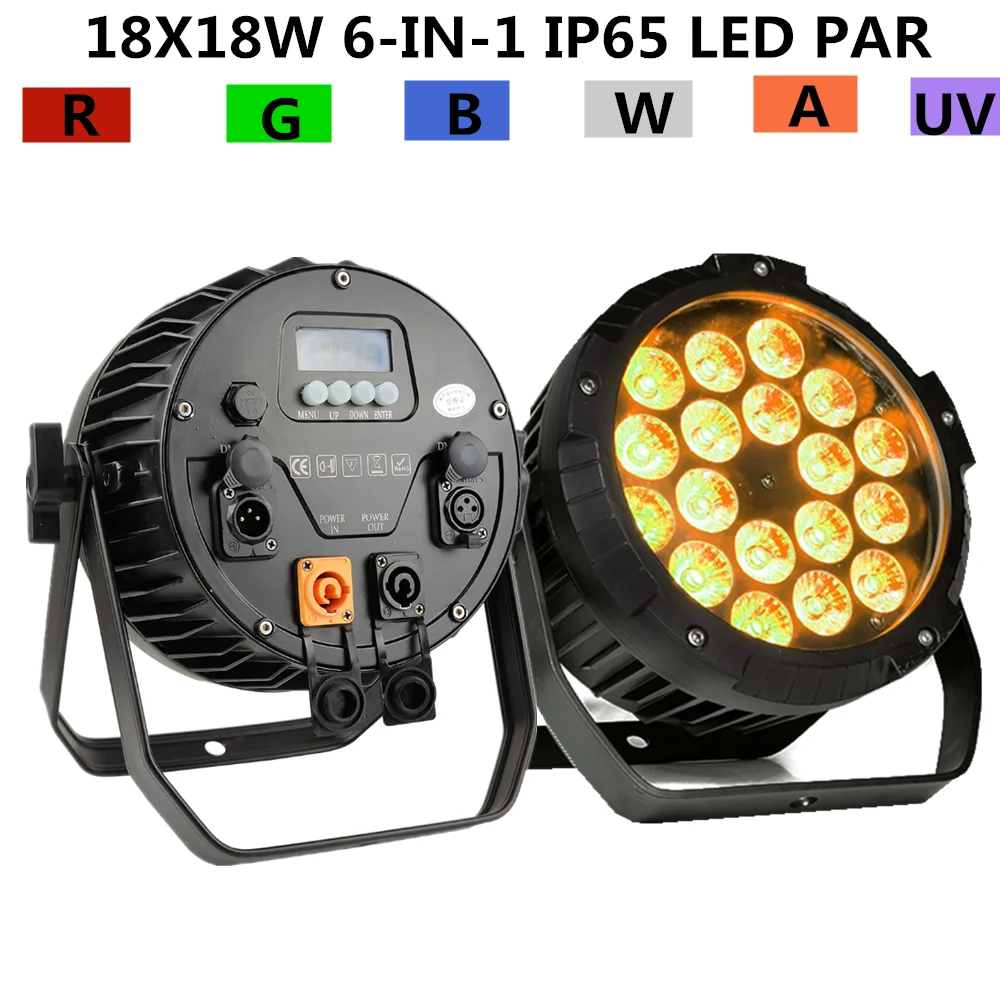 Luz-par-led-RGBWA-UV-impermeable-6-en-1-IP65-DMX-18x18W-para-escenario ...
