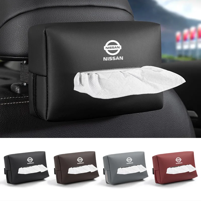Car Interior Tissue Bag Seat Back Tissue Storage Box Holder Accessories ...