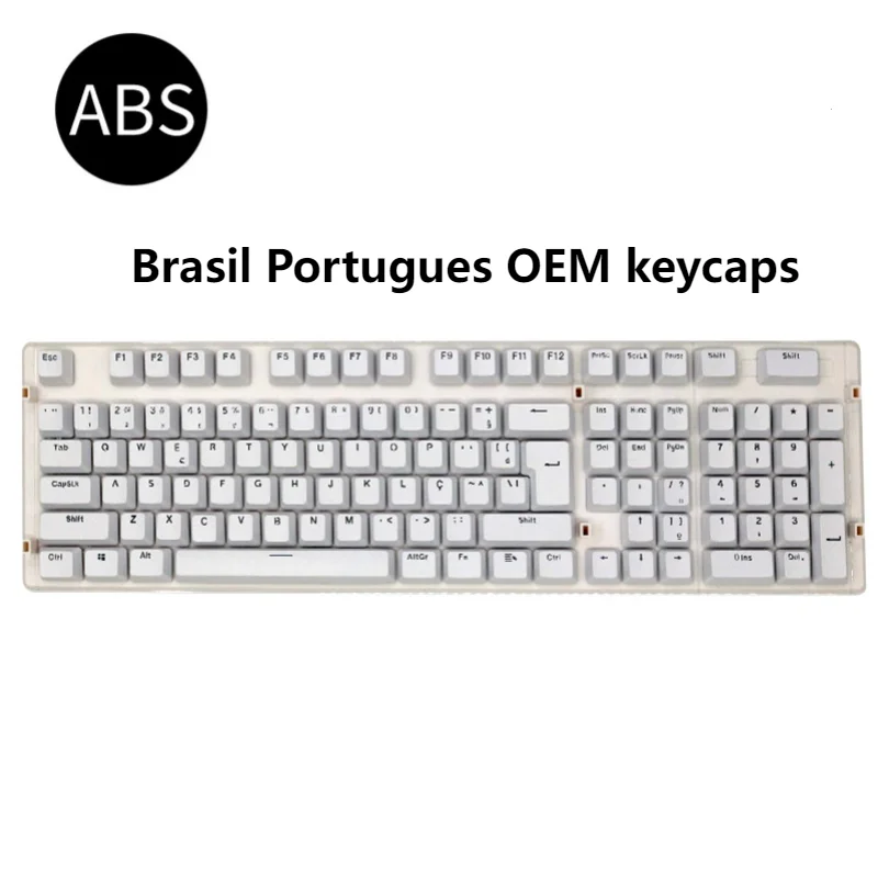 Brazilian Portugues 106 Keys Keycap Abnt2 Layout For Gaming Mechanical ...