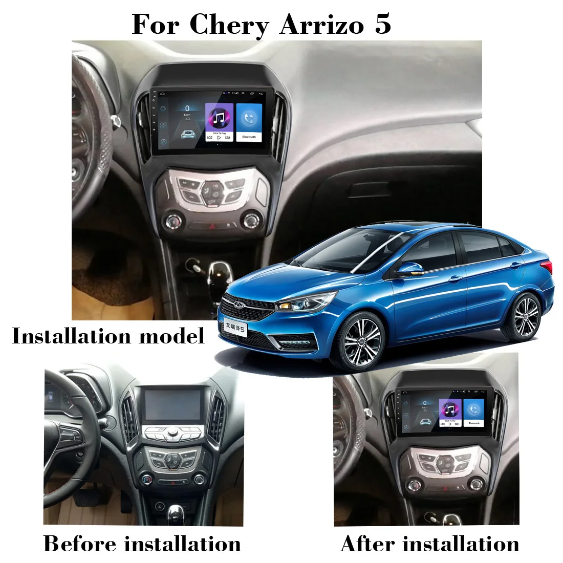 8GB+128GB Android 13 Radio For Chery Arrizo 5 2016 2017-2021 Car stereo ...