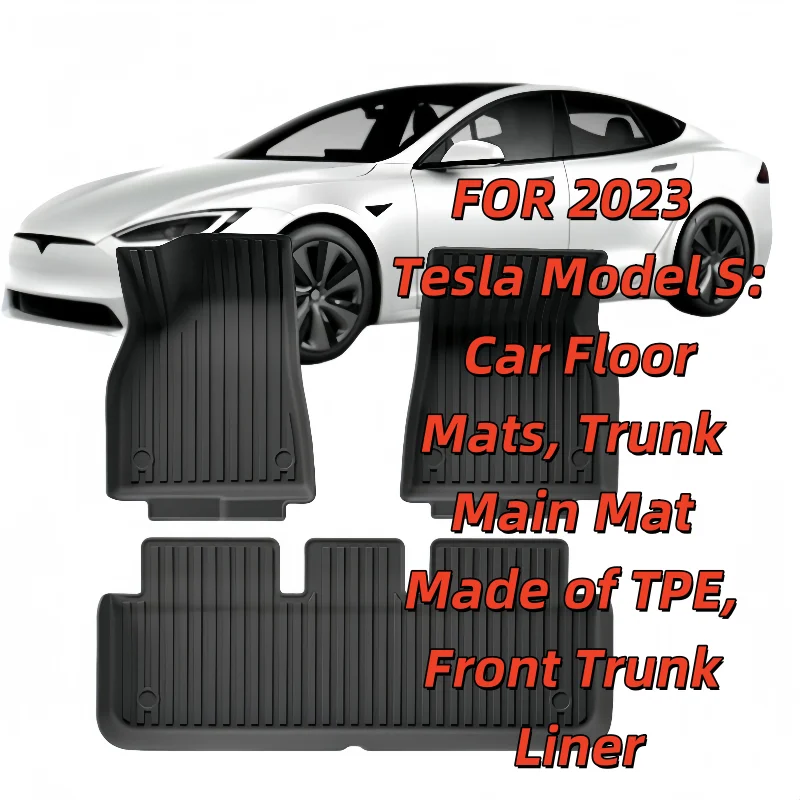 Custom Fit TPE Floor Mats & Trunk Mat for 2023 Tesla Model S - All ...