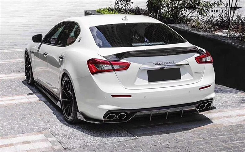 Real Carbon Fiber Body Side Skirt Kit Spoiler Refits For Maserati ...