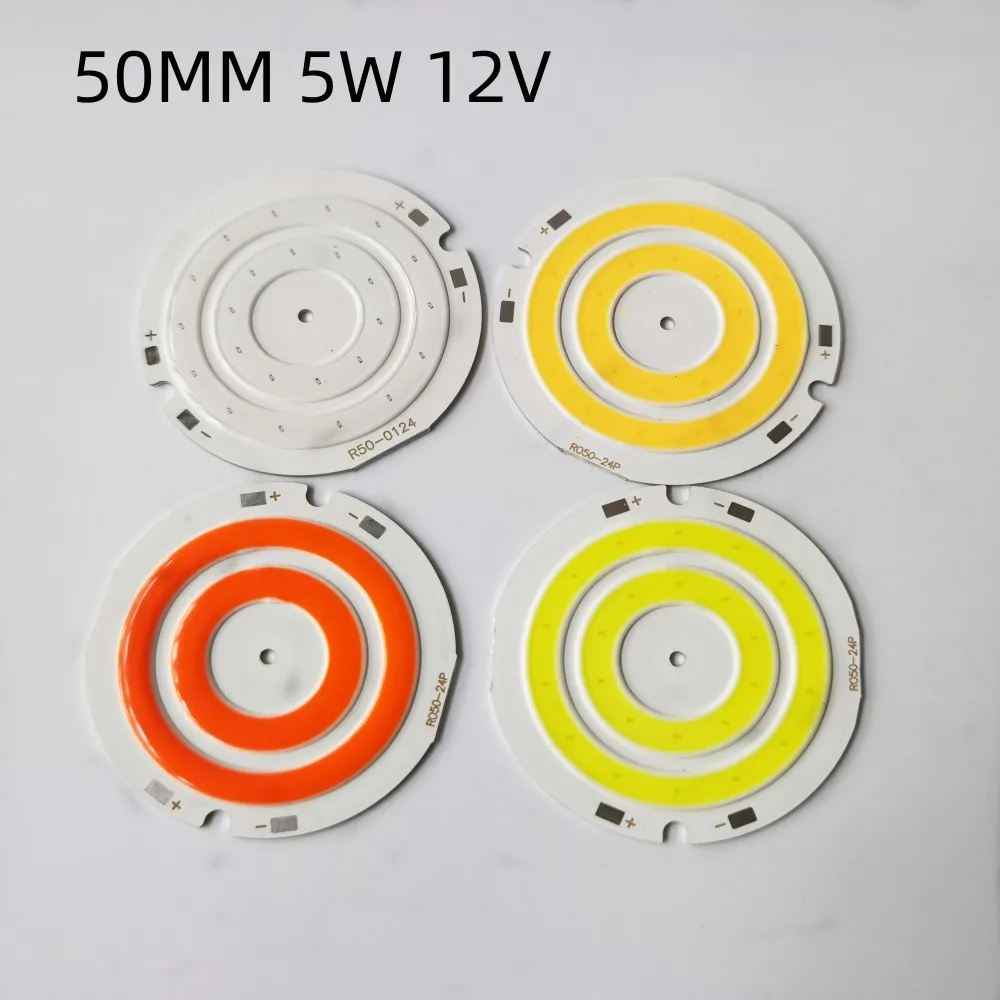 DC-12V-COB-Bulb-LED-Chip-Panel-Light-50MM-5W-12V-Size-COB-Module-Warm ...