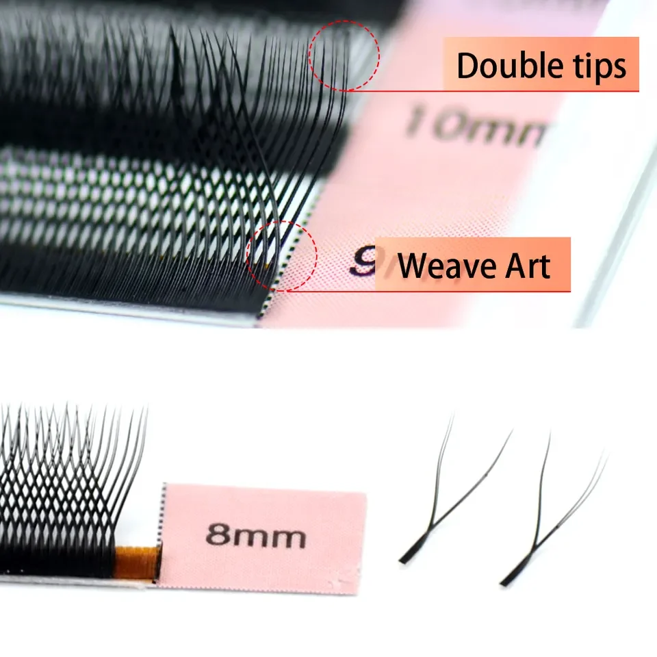 YY-Shape-Black-Brown-Eyelashes-Extensions-Two-Tip-Lashes-C-D-Curl-High ...