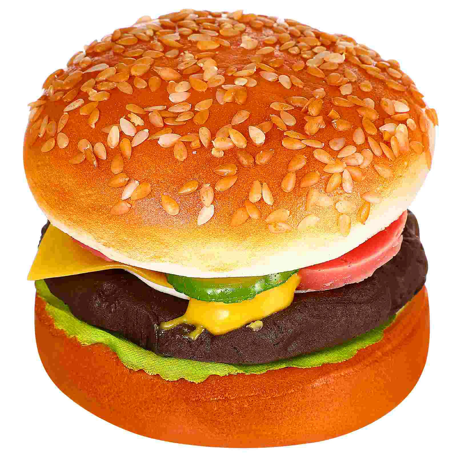 Simulation-Beef-Burger-Fake-Burgers-Models-Pretend-Bread-Display-Photo ...