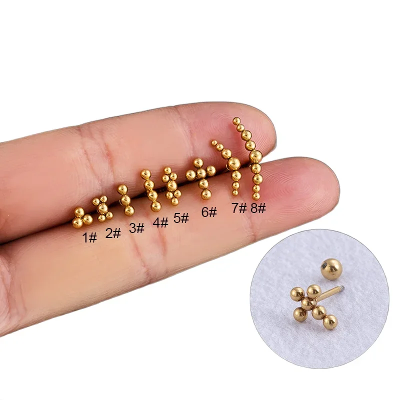 1Pair-Bead-Ball-Stainless-Steel-Earring-for-Women-s-Earrings-New-Ear ...