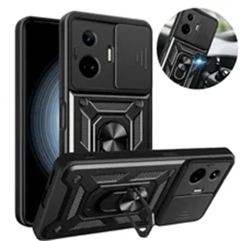 For-Realme-GT3-5G-6-74-Case-Magnetic-Armor-Ring-Stand-Phone-Cases-For ...
