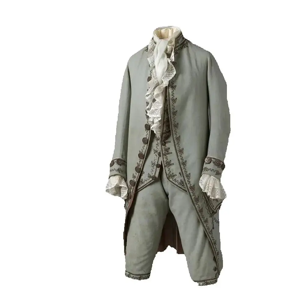18th Century Men's Royal Outfit Medieval Uniform Jacket Vest Pants ...