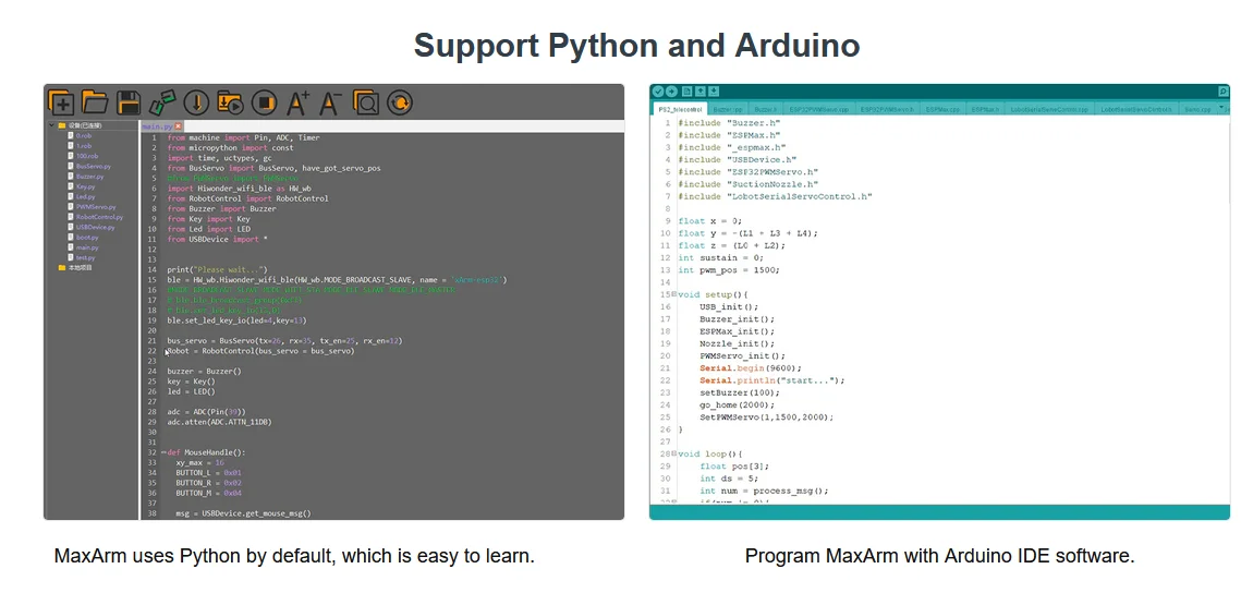 MaxArm brazo robótico de código abierto, manipulador alimentado por ...