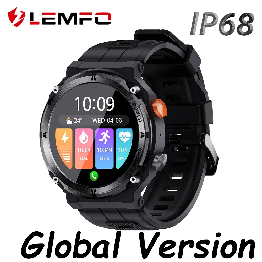 LEMFO-C21Pro-IP68-Smart-Watch-Men-Global-Version-Language-Bluetooth-Call-Sports-Modes-Health ...