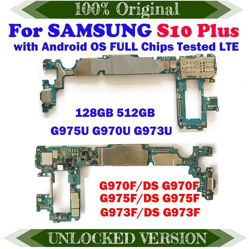 Unlocked-Motherboard-Original-Plate-For-Samsung-Galaxy-S10-Plus-G975F ...