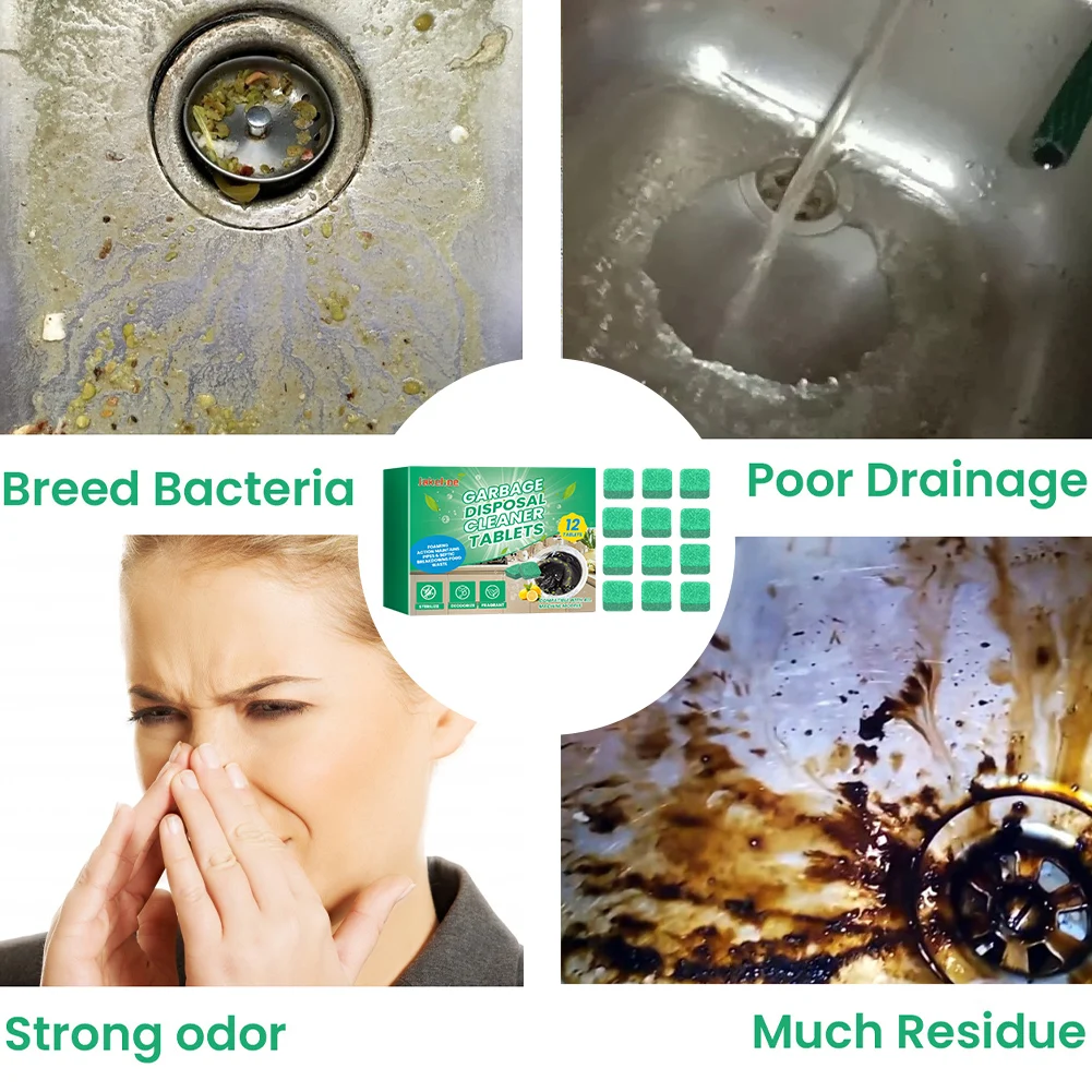 12pcs-Garbage-Disposal-Cleaner-Deodorizer-Tablets-Powerful-Drain-Pipe ...