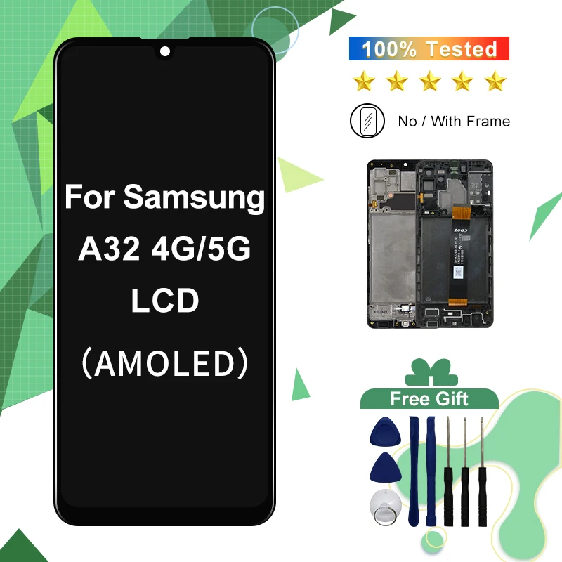 AMOLED-A325-Display-For-Samsung-Galaxy-A32-4G-LCD-SM-A325F-Touch-Screen ...