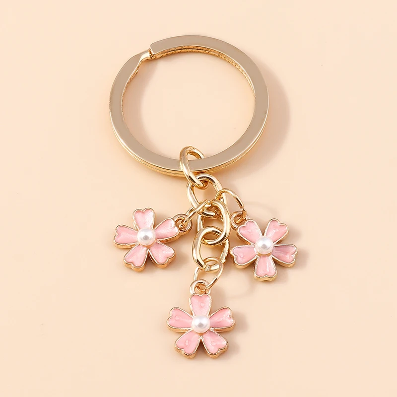 Cute-Enamel-Flower-Charms-Keychains-Souvenir-Gifts-for-Women-Men-Car ...