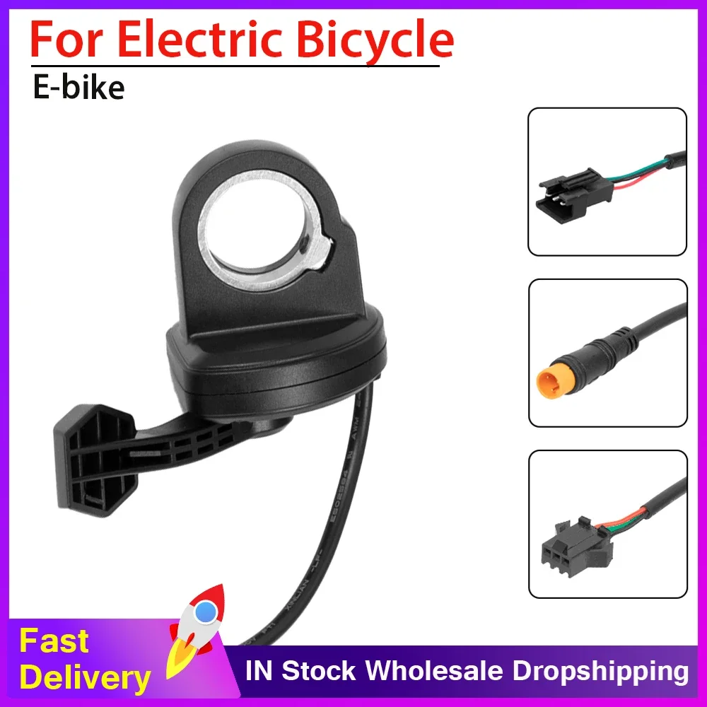 108X-Ebike-Thumb-Throttle-3Pin-Waterproof-WP-SM-Plug-Electric-Bicycle ...