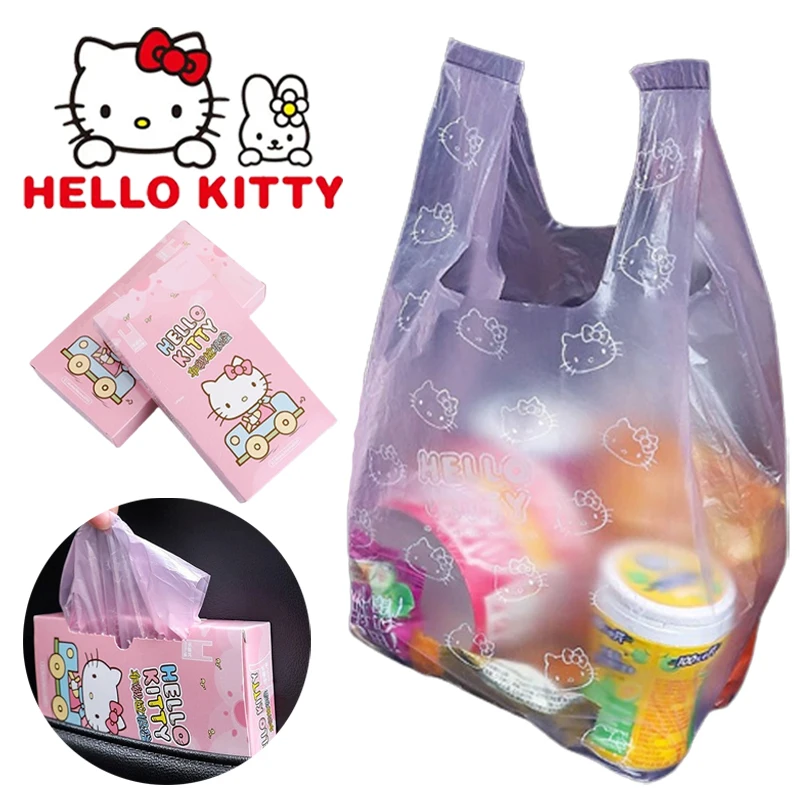 Hello-Kitty-Car-Trash-Bag-Plastic-Bag-Home-Garbage-Bag-Reusable-Cute ...