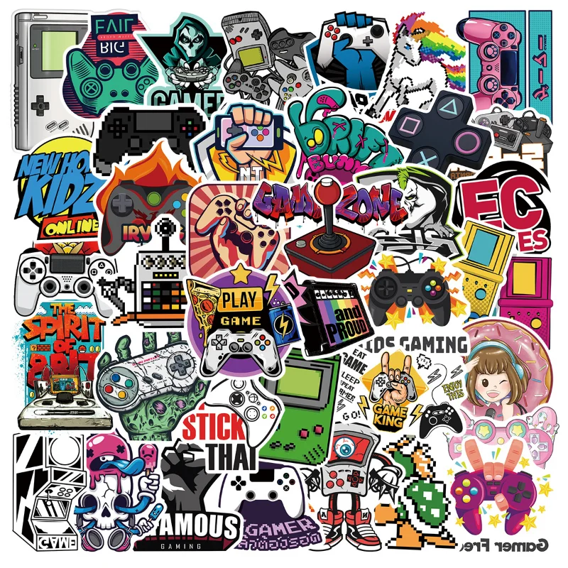 10-25-50pcs-Retro-Vintage-Video-Game-Stickers-Cartoon-for-Skateboard ...