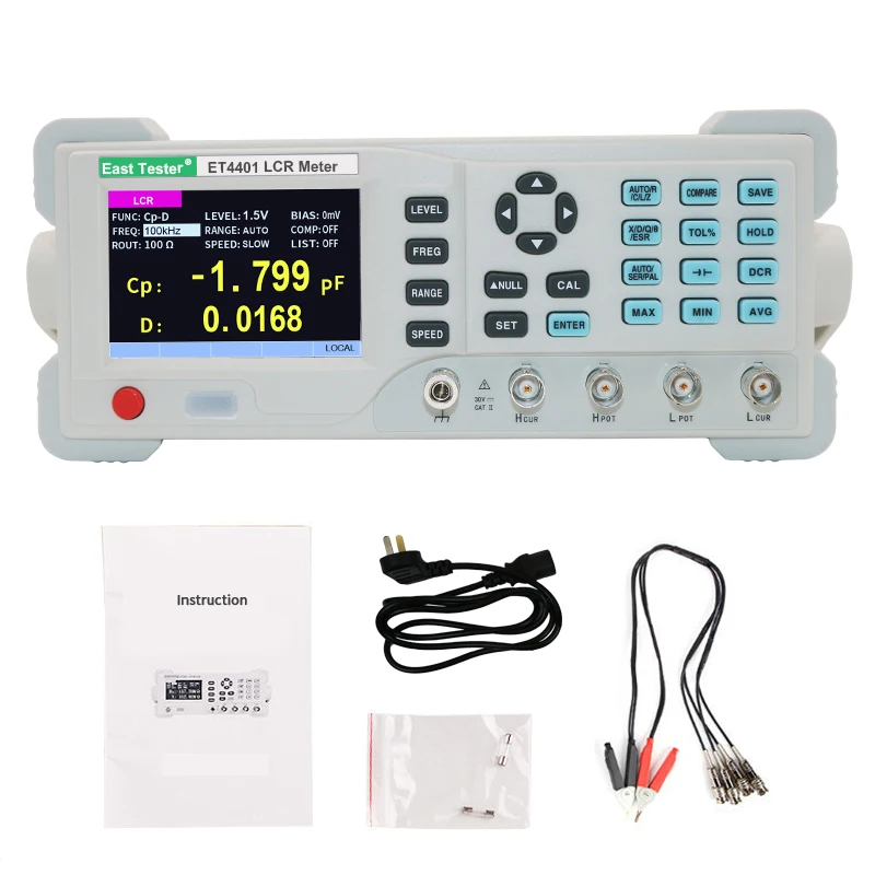 East Tester Desktop Digital LCR Meter Resistance Impedance Capacitance ...