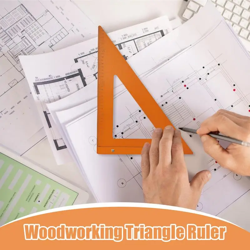 90-Angle-Protractor-Metric-Carpentry-Square-Tool-High-Precision-Wooden ...