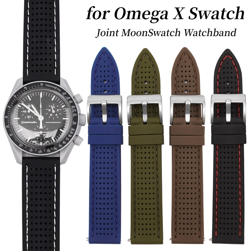 Rubber Strap for Omega X Swatch Joint MoonSwatch Quick Release Silicone ...