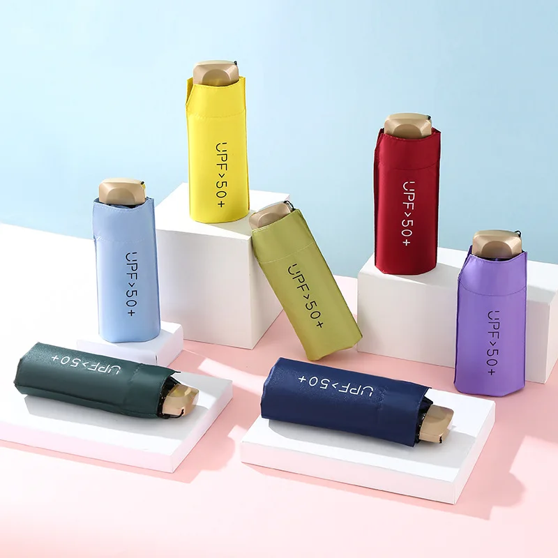 Mini Sun Umbrella Very Small Mini Rain Umbrella Vinyl Umbrella Pocket ...