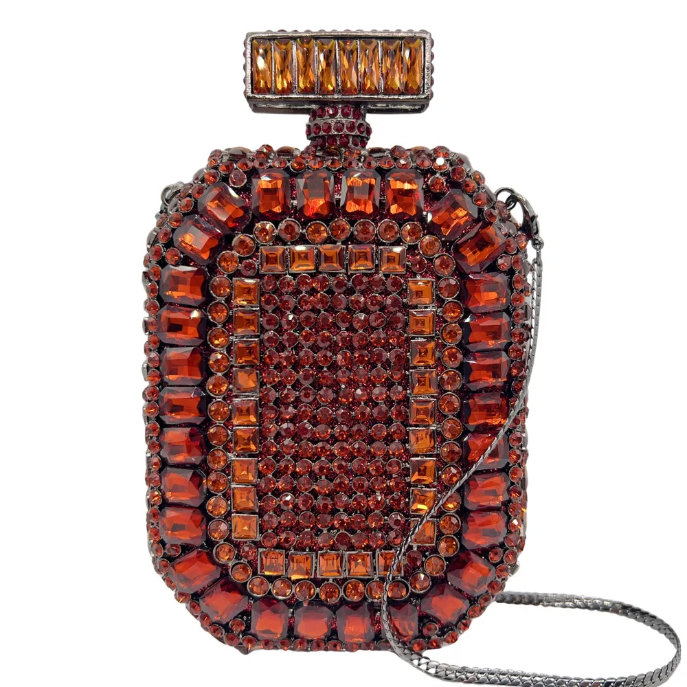 Rhinestone evening bag perfume bottle with diamonds dinner bag prom ...