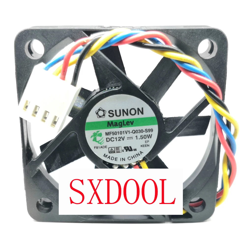 Brand-New-Sunon-MF50101V1-Q030-S99-5010-50mm-5cm-DC-12V-1-50W-4wire-PWM ...