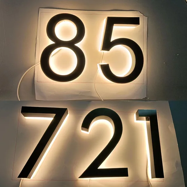 3D Floating Zinc Alloy Address Plaques Outdoor Installation 3D Floating ...