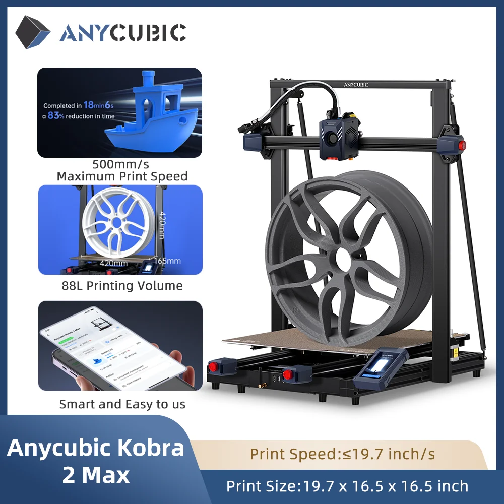 Newest-ANYCUBIC-KOBRA-2-Max-3D-Printer-Printers-Speed-500mm-s-Print ...