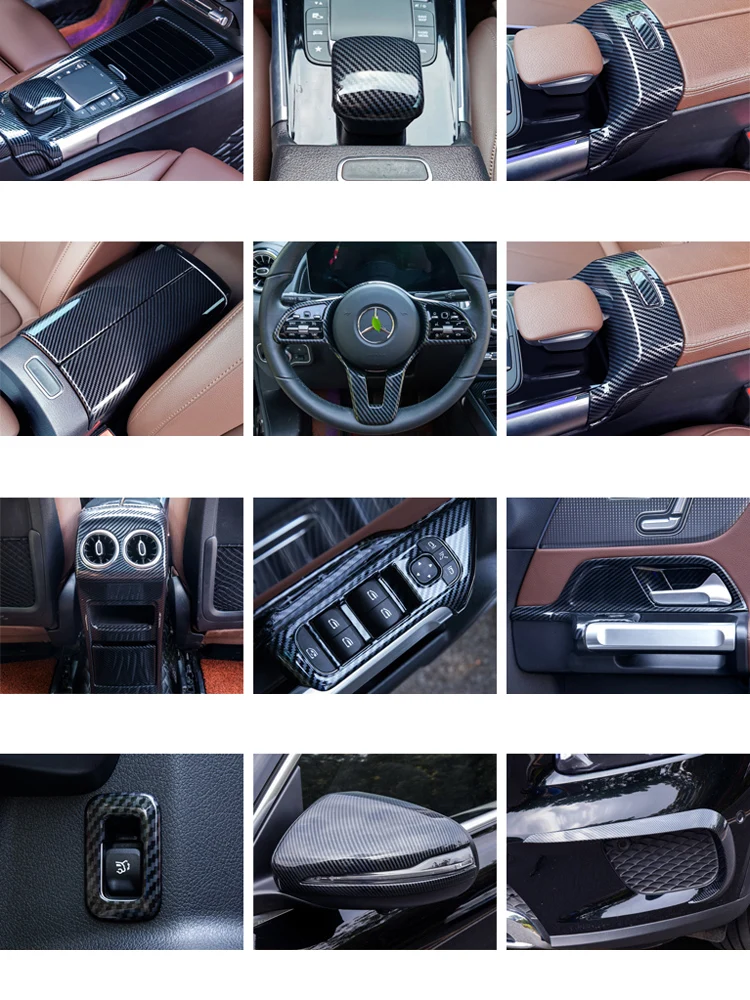 Carbon Fiber Car Interior Accessories for Mercedes Benz Glb Gla 180 200 ...