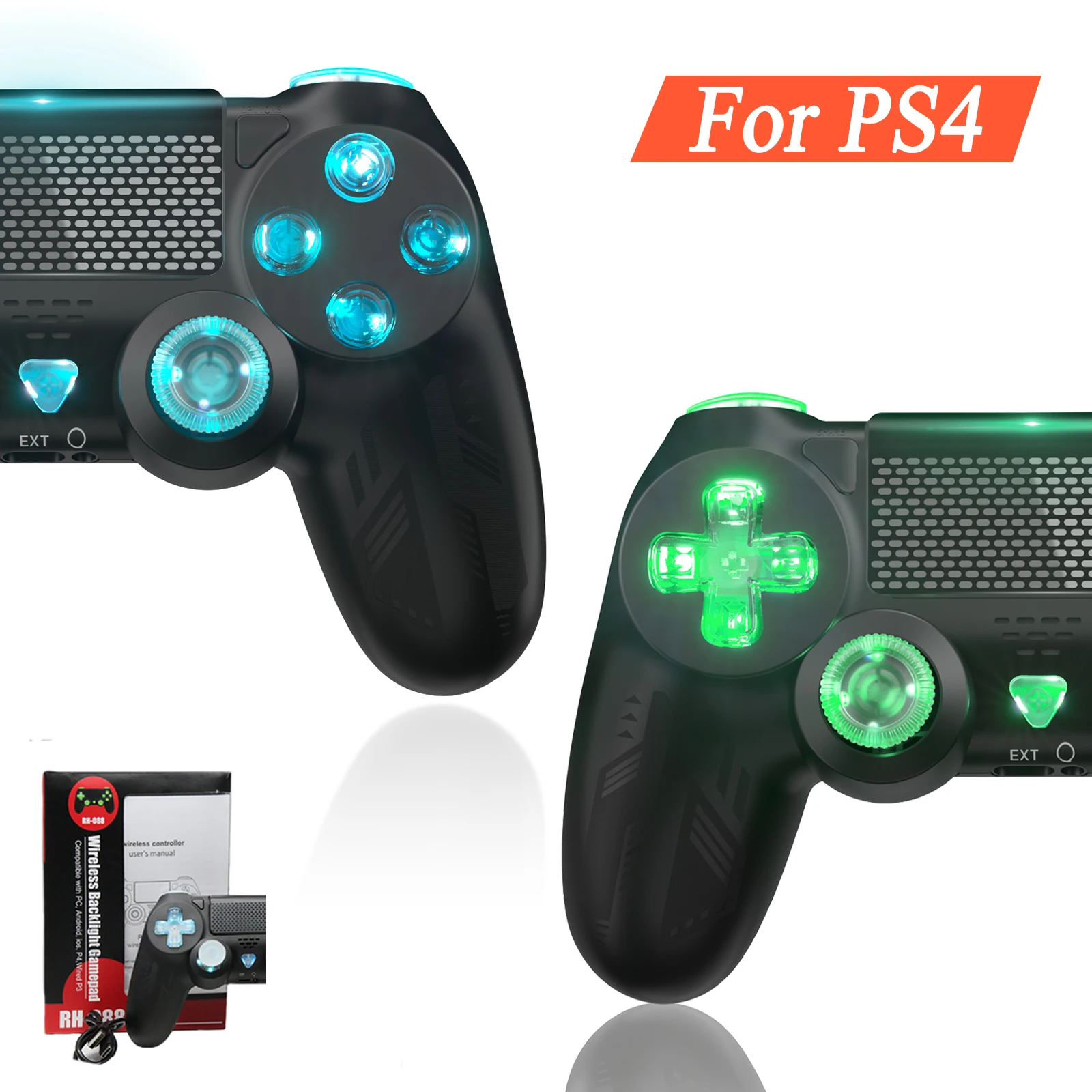 For Ps4 Controller, Wireless Game Controller Compatible, Remote ...