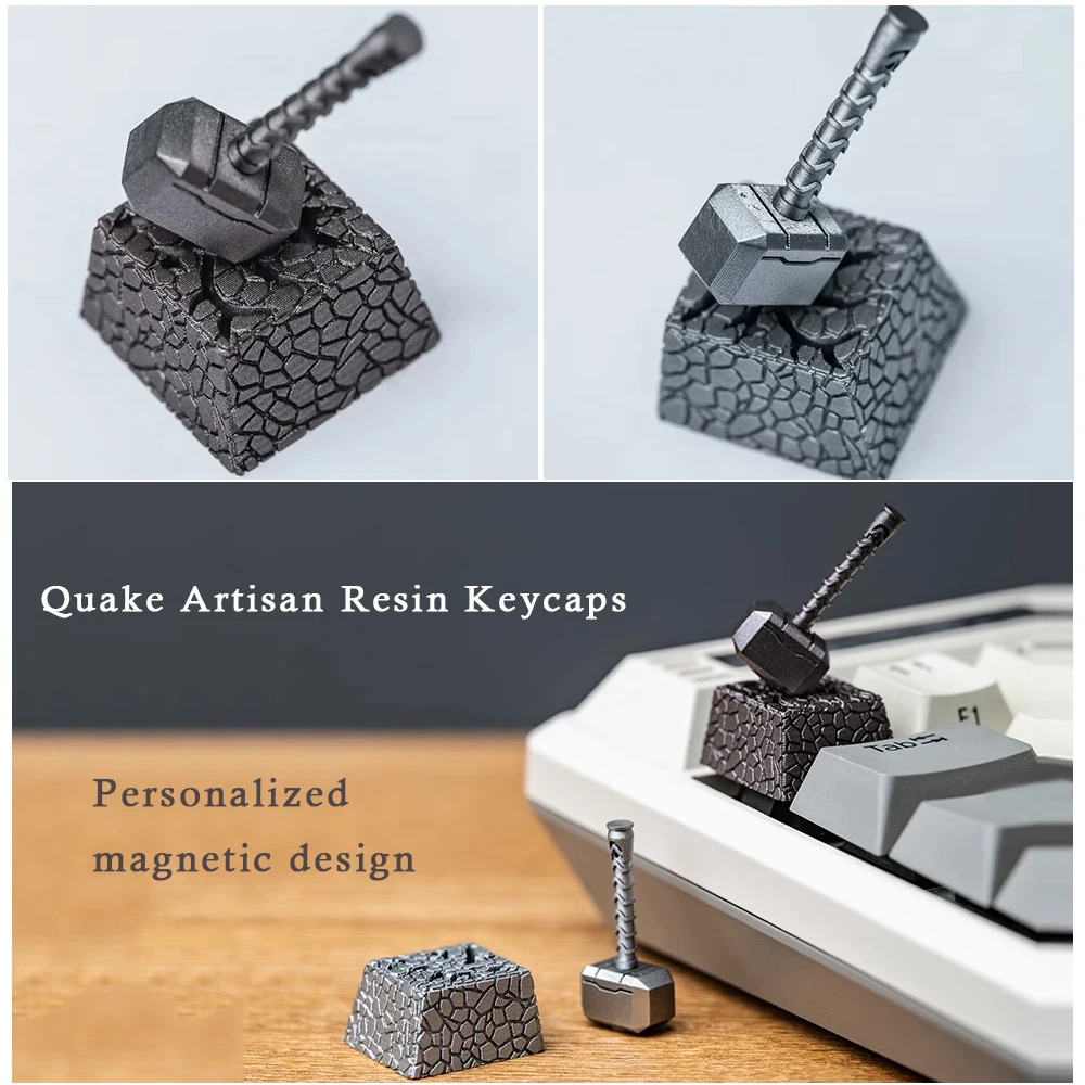 Personalized-magnetic-design-Quake-Artisan-Resin-Keycaps-DIY-For ...