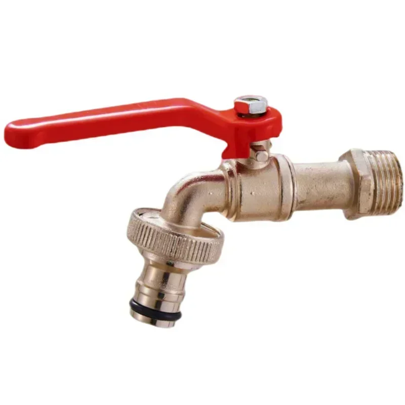 Home-Irrigation-Zinc-Alloy-Garden-Faucet-Faucet-with-Double-Spout-and ...