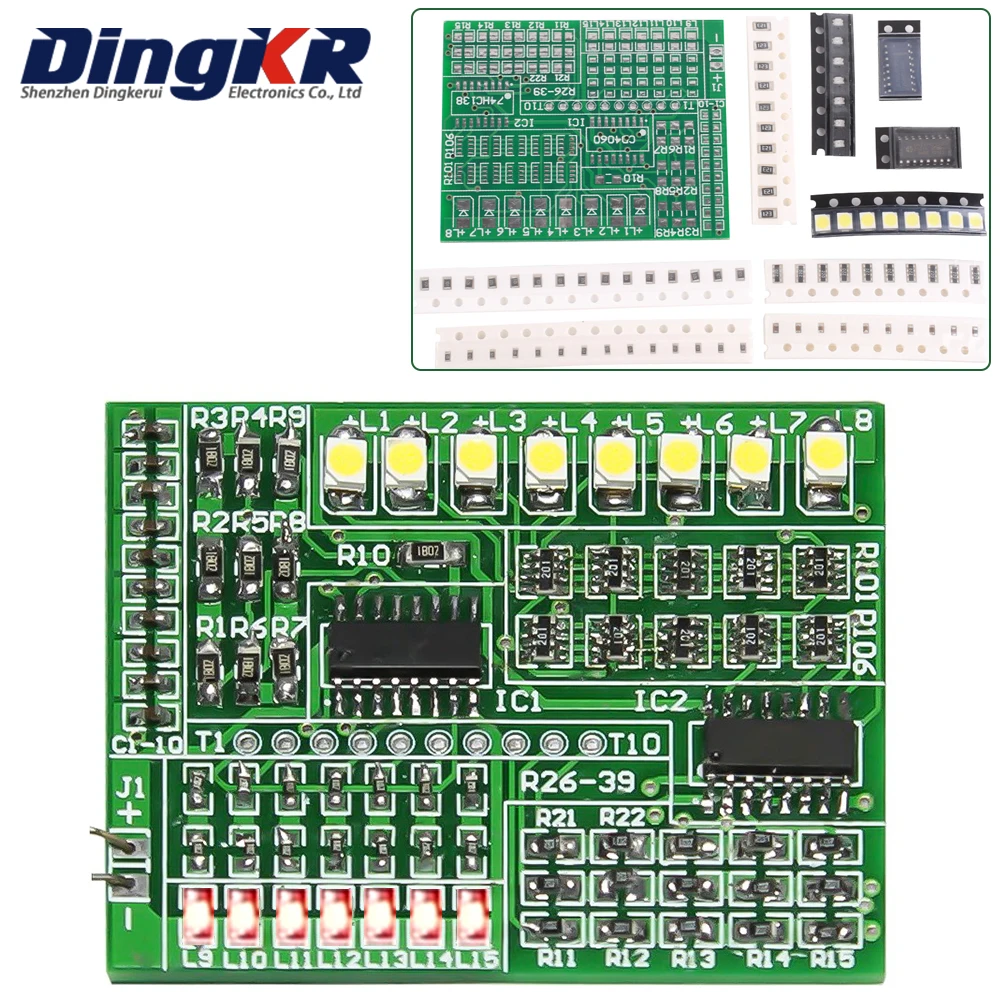 DIY Electronic Kit 1801 SMT SMD Component Soldering Project Practice ...