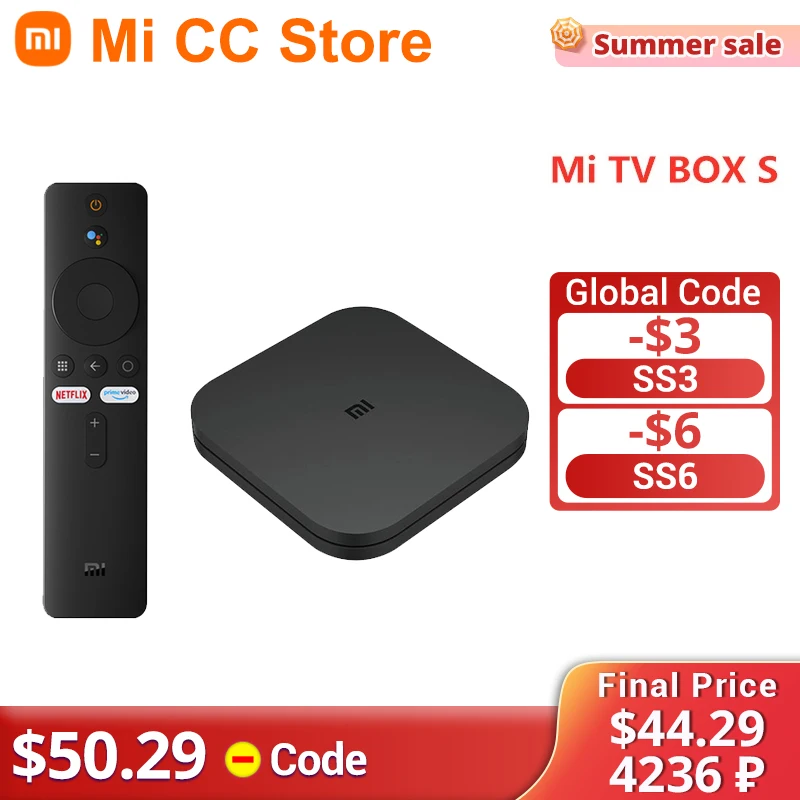 Xiaomi Mi TV Box S versión Global, reproductor multimedia 4K Ultra HD ...
