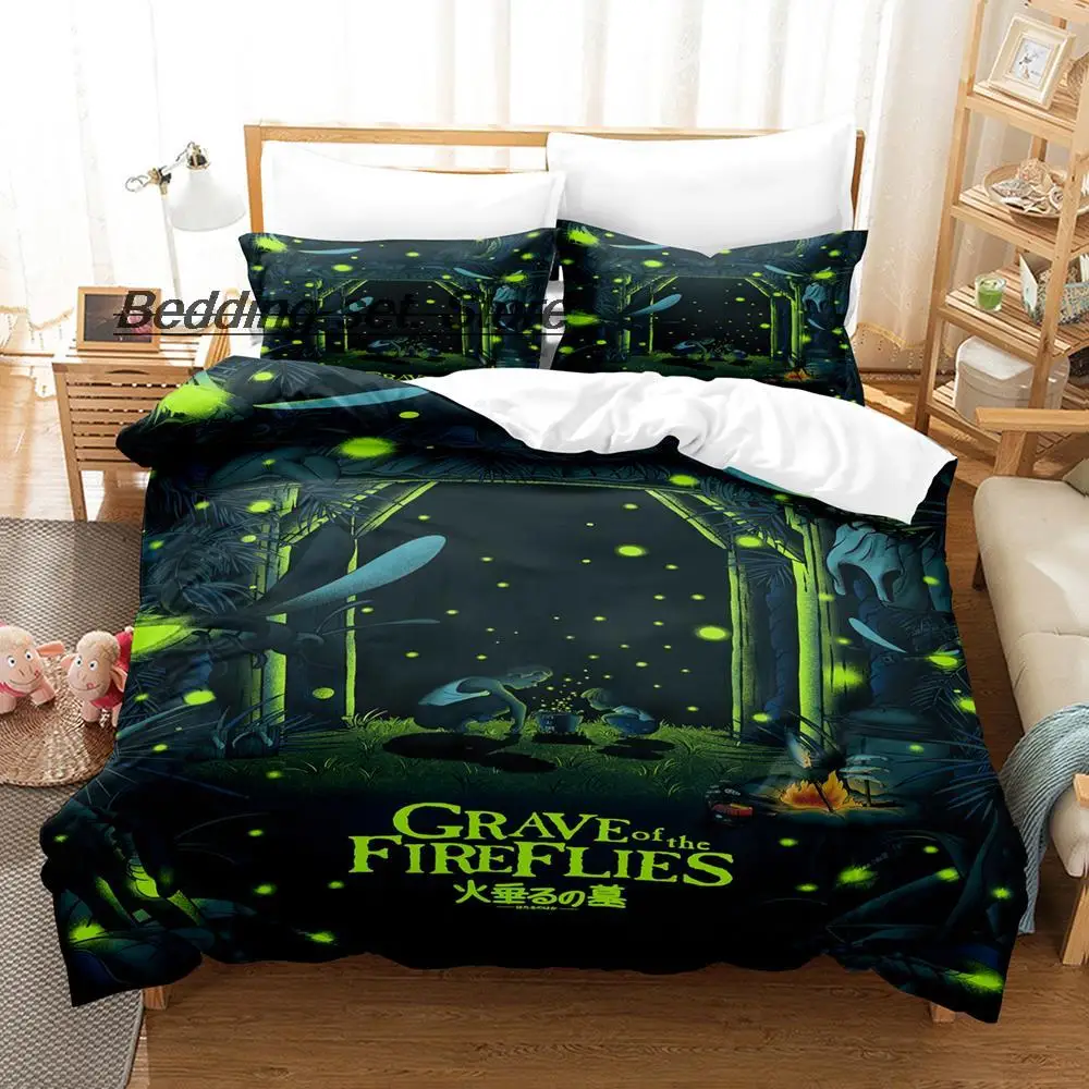 New-The-Light-Of-The-Fireflies-Forest-Bedding-Set-Single-Twin-Full ...