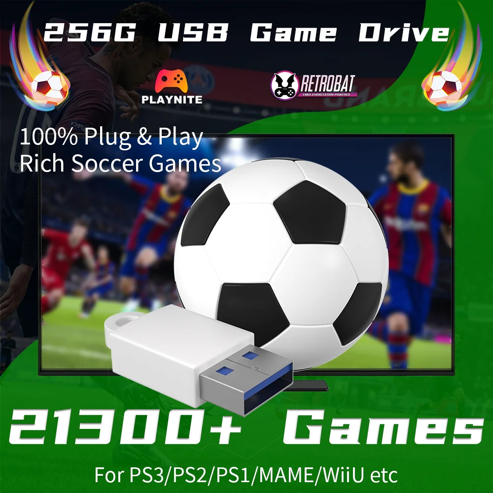 JMachen Soccer Gaming Drive with 21300+ Games for PS3/PS2/PS1/MAME/N64 ...