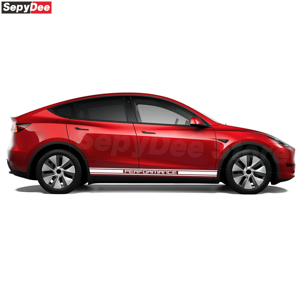 Performance Edition Car Hood Bonnet Door Side Skirt Stickers for Tesla ...