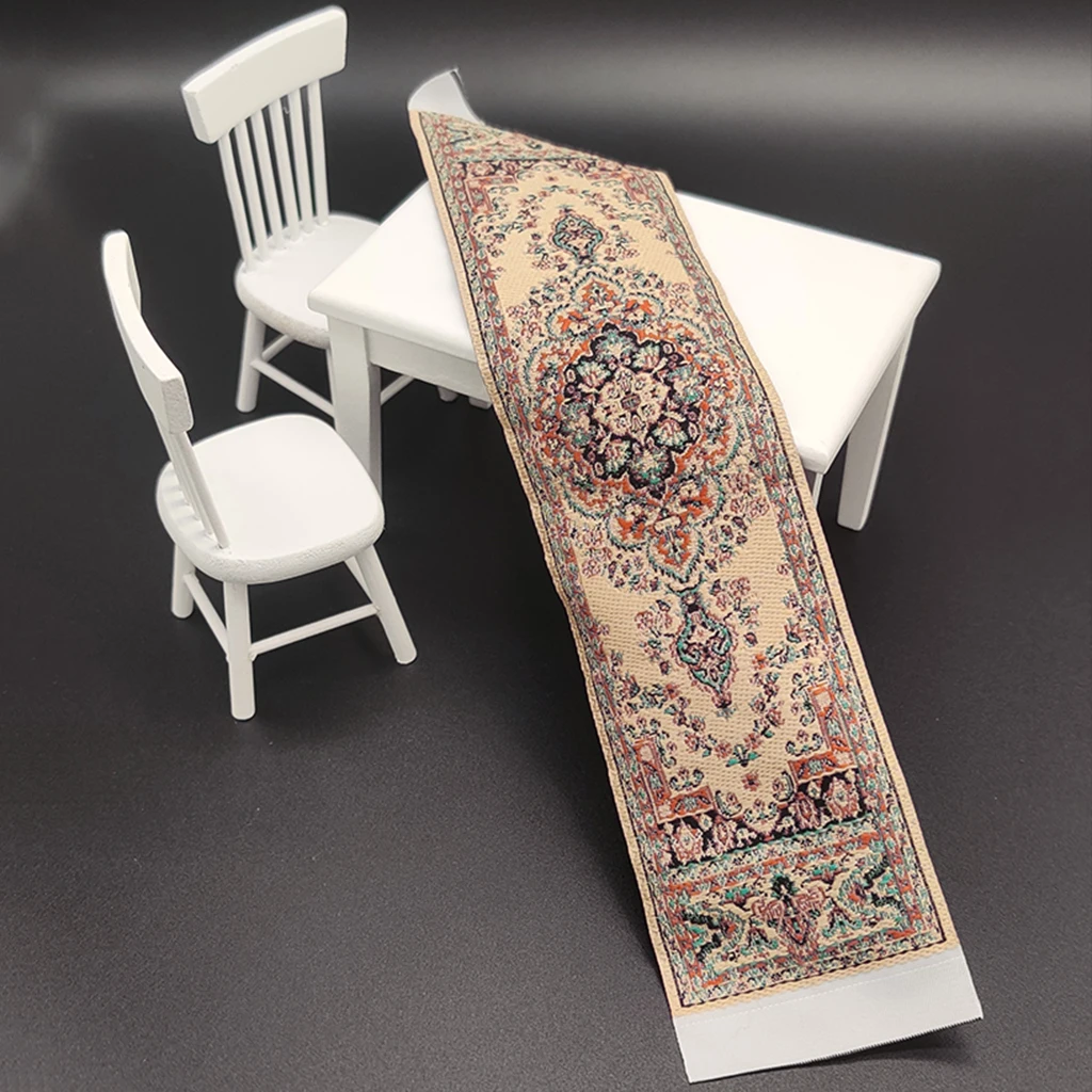 Woven Hand Turkish Rugs Doll House Mini Carpet Mat Miniature For 1:12 ...