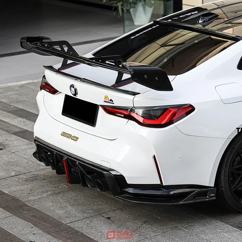 For BMW M2 M3 M4 G87 G80 G82 AT-R3 Style Rear Spoiler Dry Carbon Fiber ...