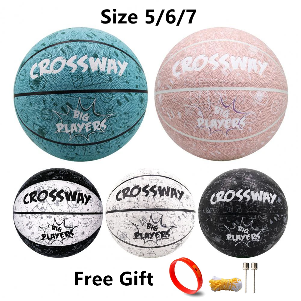 Size-7-6-5-Basketball-High-Quality-Colorful-Ball-PU-Leather-Outdoor ...