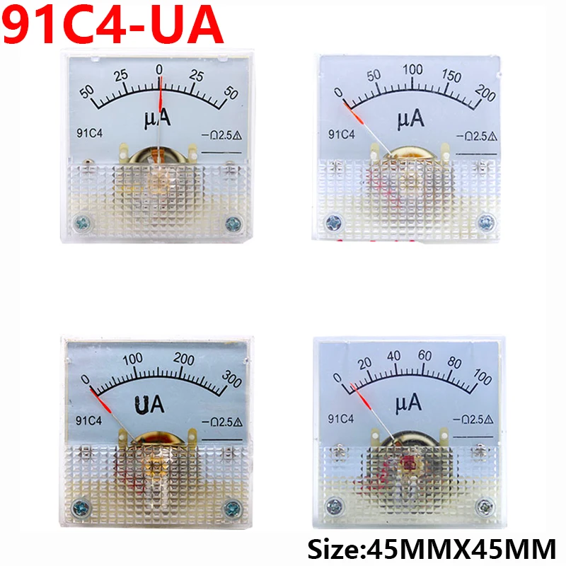 Dc-microammeter-91c4-0-100uA-100uA-200uA-300uA-500uA-Rectangle-Analog ...